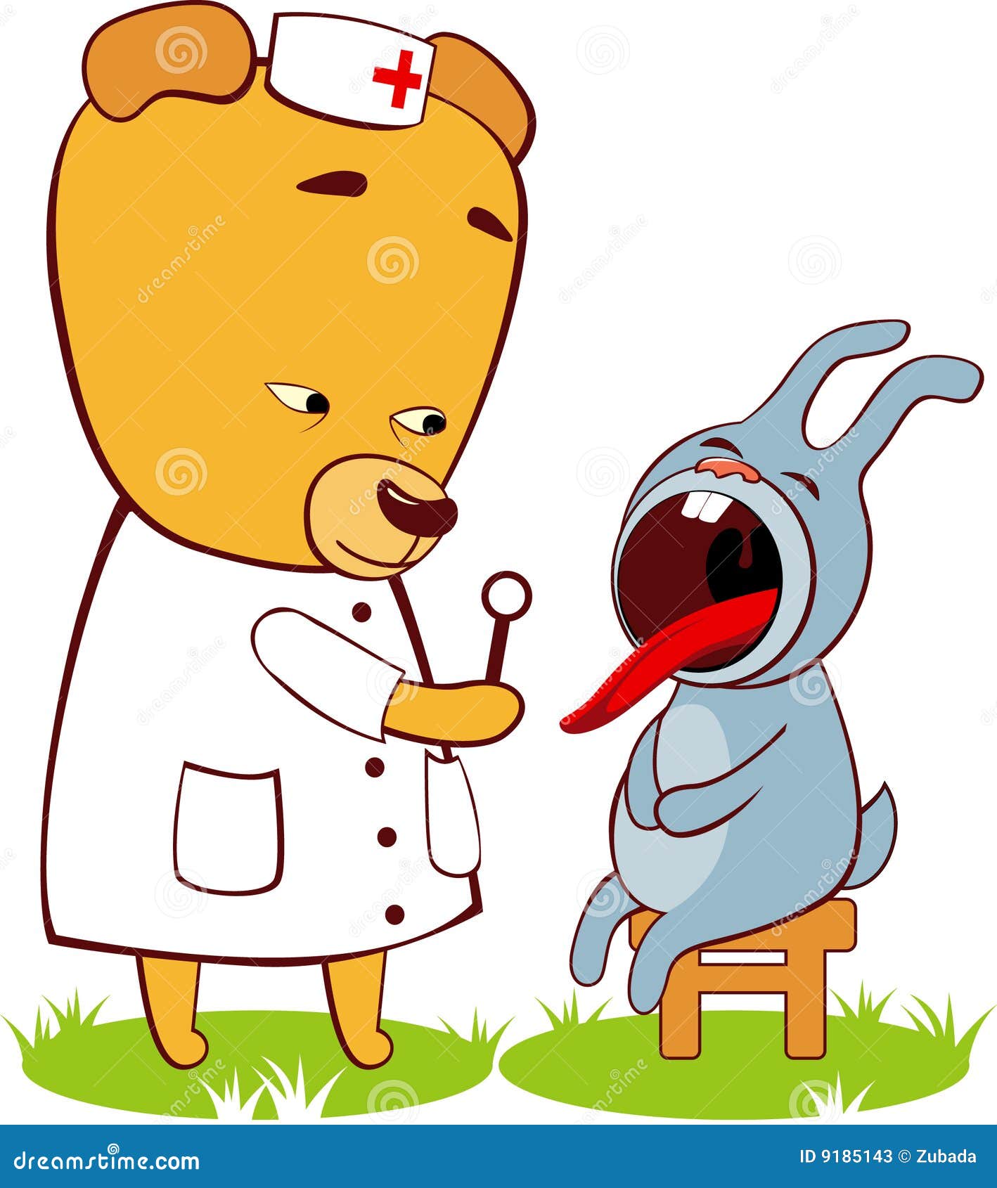 Doctor bear stock vector. Illustration of sickness, newborn - 9185143