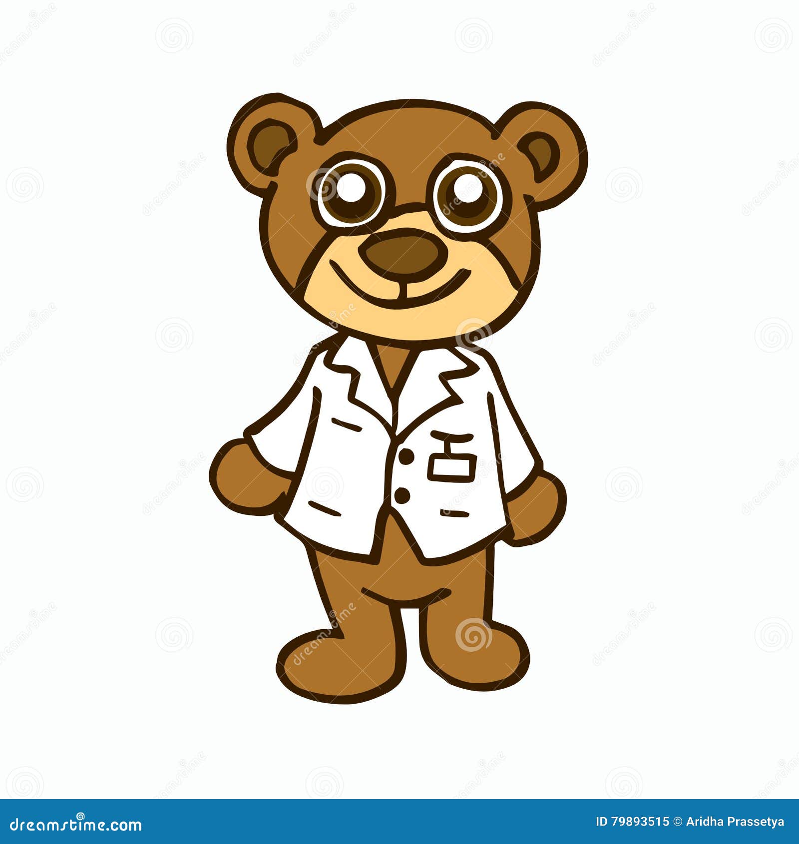 Doctor Bear Character Design for Kids Stock Vector - Illustration of ...