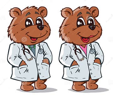 Doctor Bear. Part of a Series. Stock Vector - Illustration of smiling ...