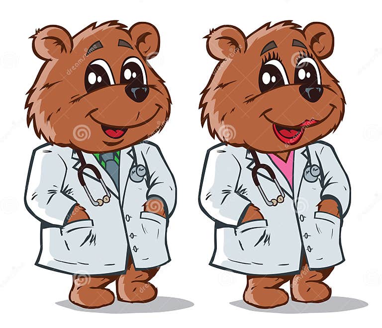 Doctor Bear. Part of a Series. Stock Vector - Illustration of smiling ...