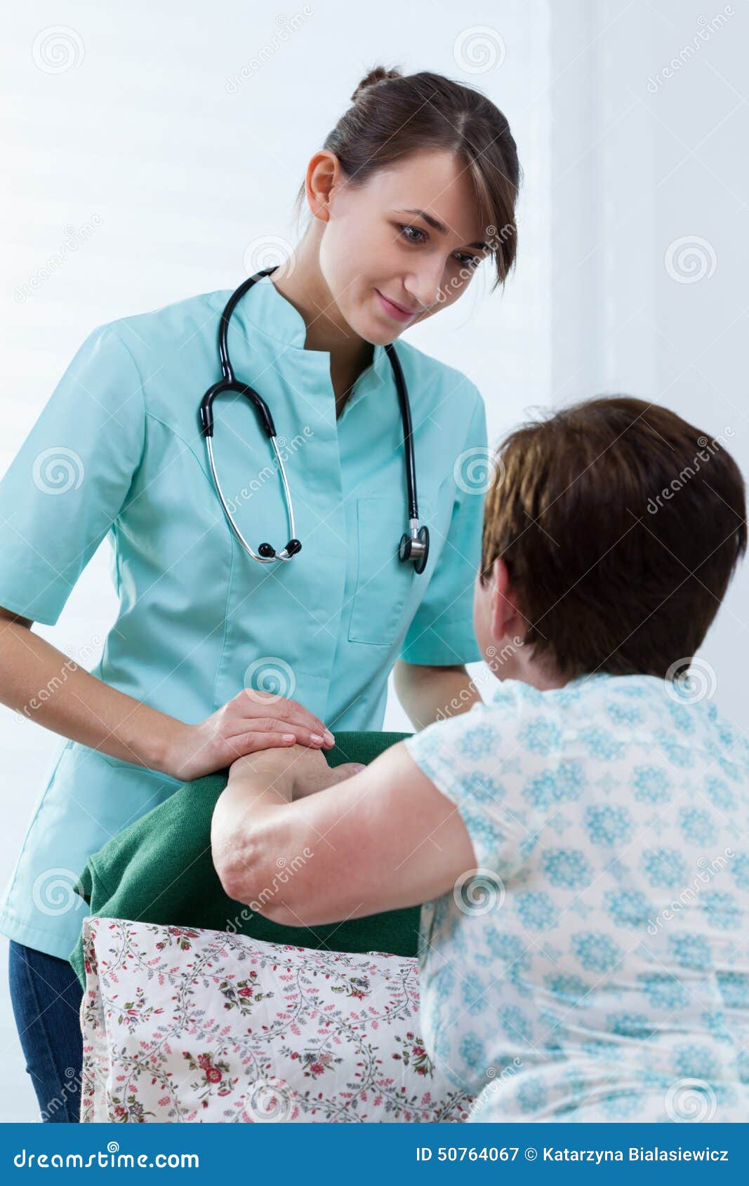 Doctor being on home visit stock image. Image of call - 50764067