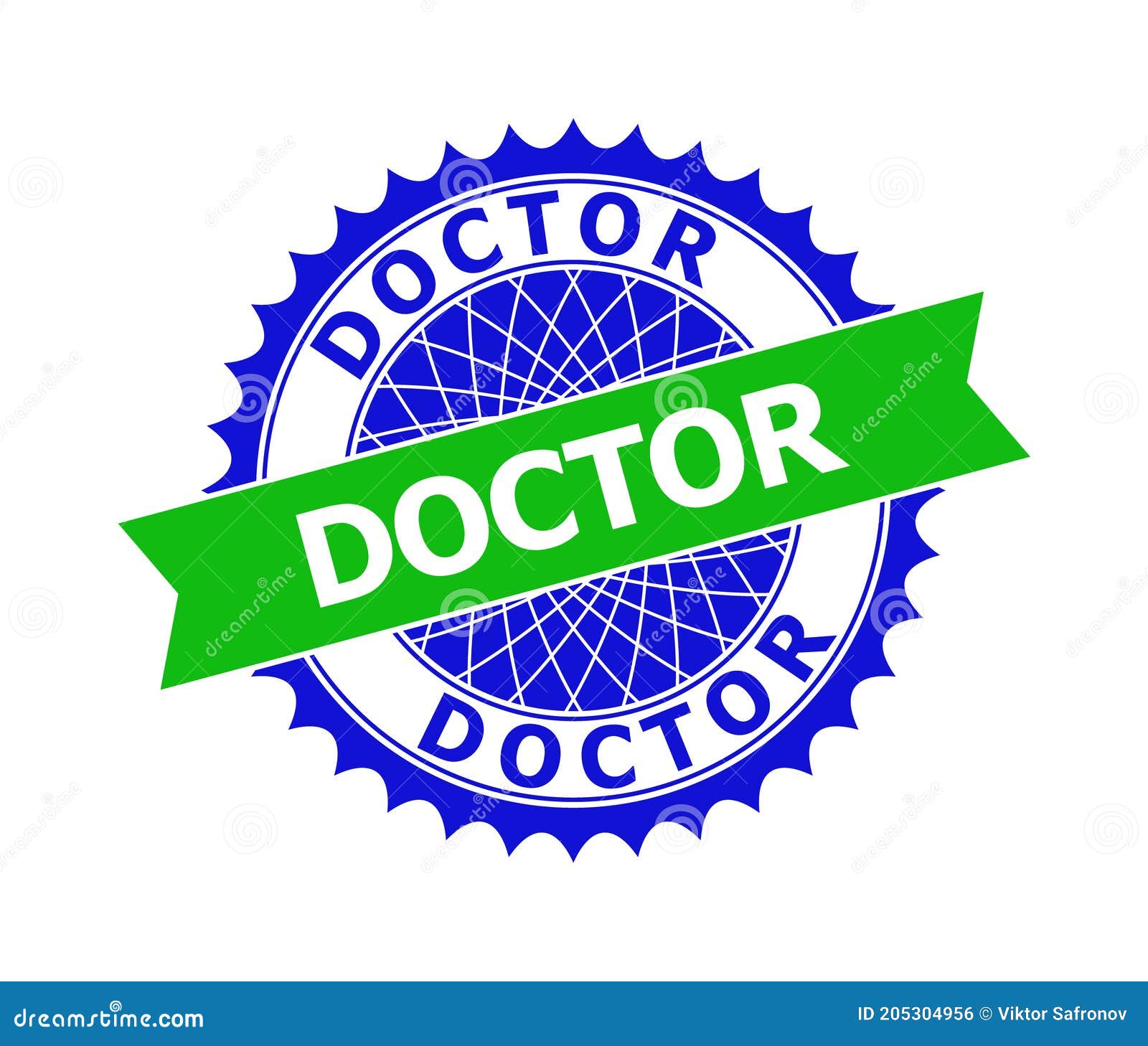 DOCTOR Bicolor Clean Rosette Template for Watermarks Stock Illustration ...