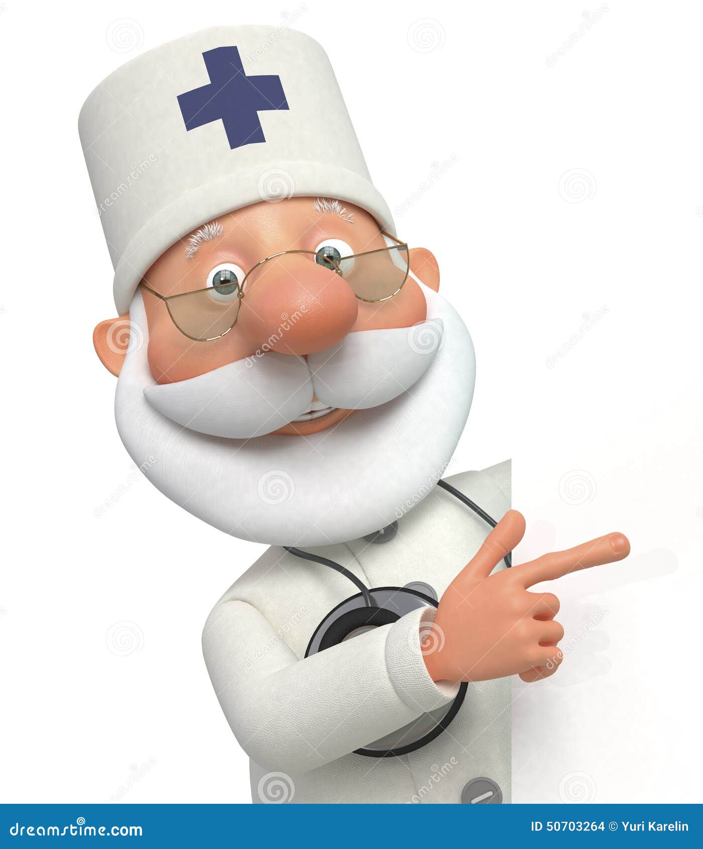 Doctor with billboard stock illustration. Illustration of medical ...