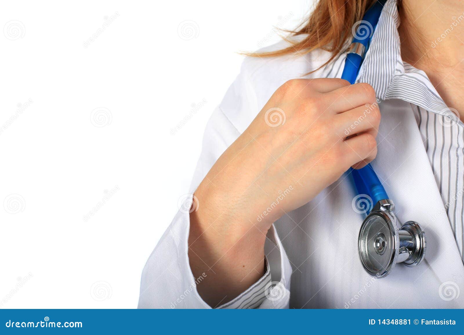 Doctor with Blue Stethoscope. Stock Image - Image of equipment ...