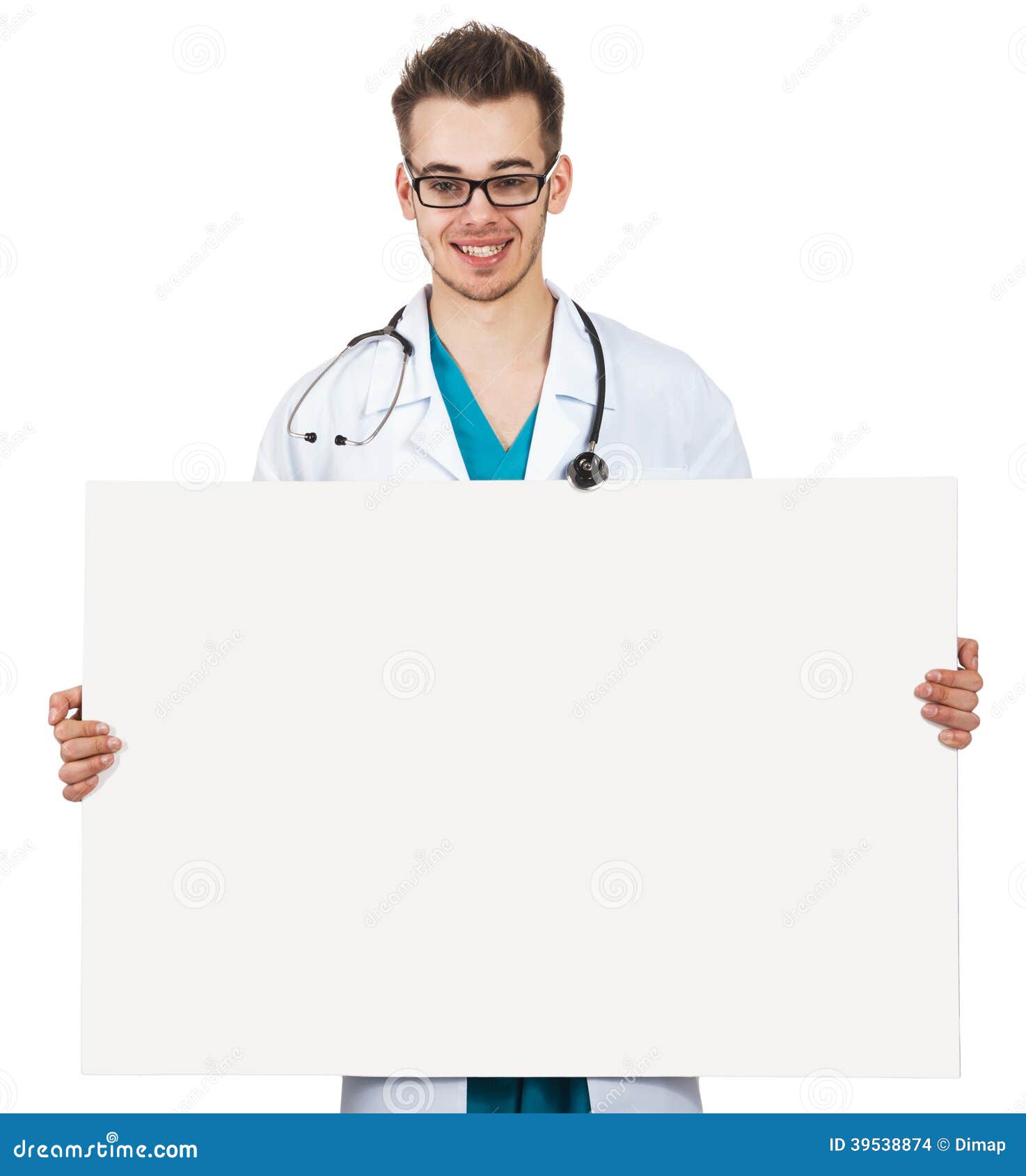 Doctor with a board stock photo. Image of message, empty - 39538874