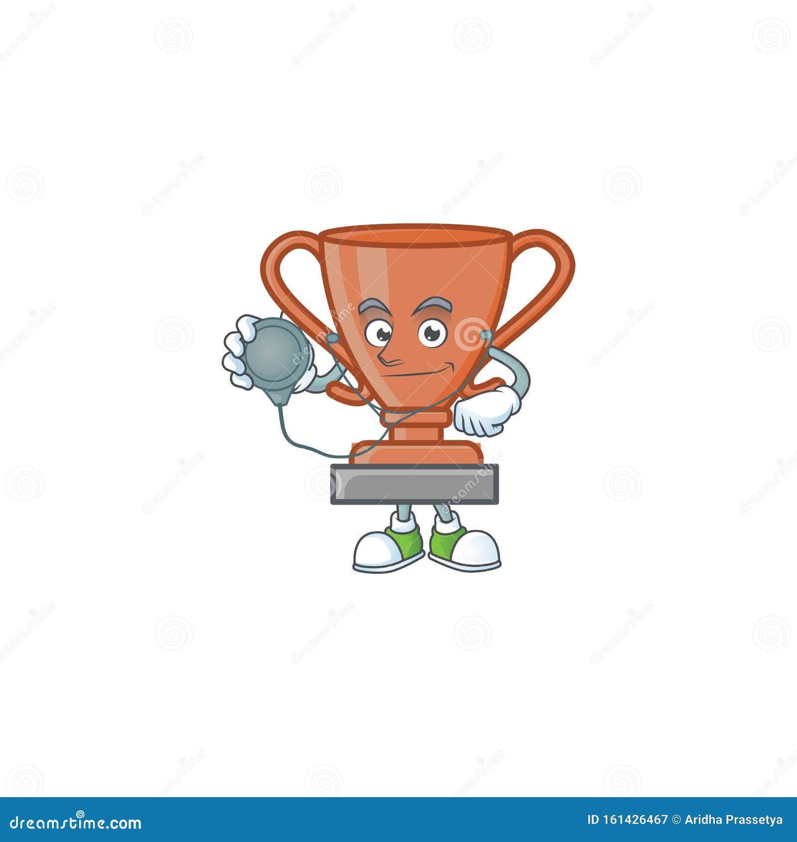 Doctor Bronze Trophy for the Third Winner. Stock Vector - Illustration ...