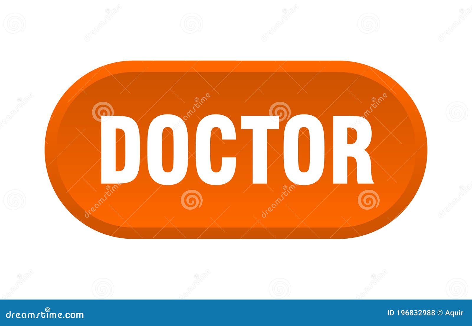 Doctor button stock vector. Illustration of banner, stamp - 196832988