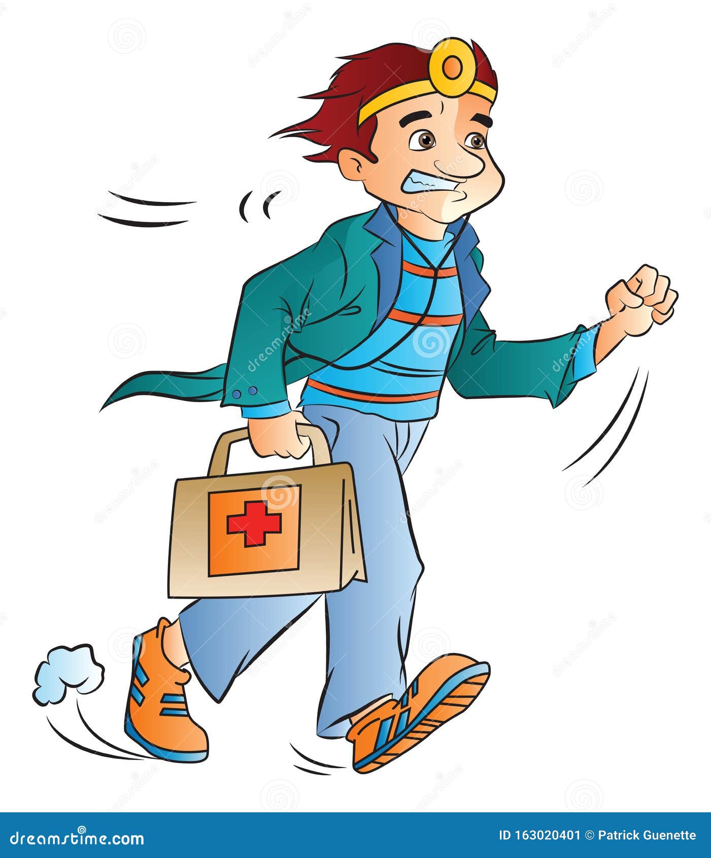 Doctor on-call, Illustration Stock Vector - Illustration of isolated ...