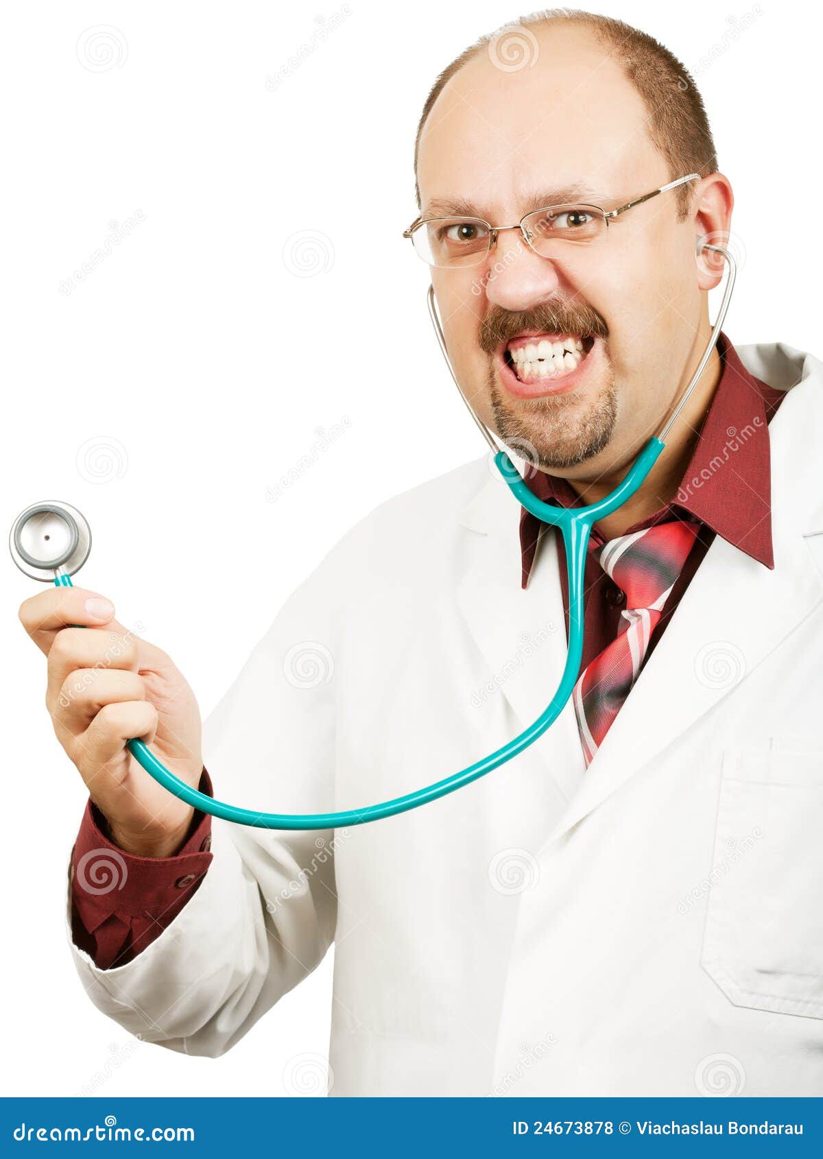 Doctor calvo loco foto de archivo. Imagen de mental, cristales - 24673878