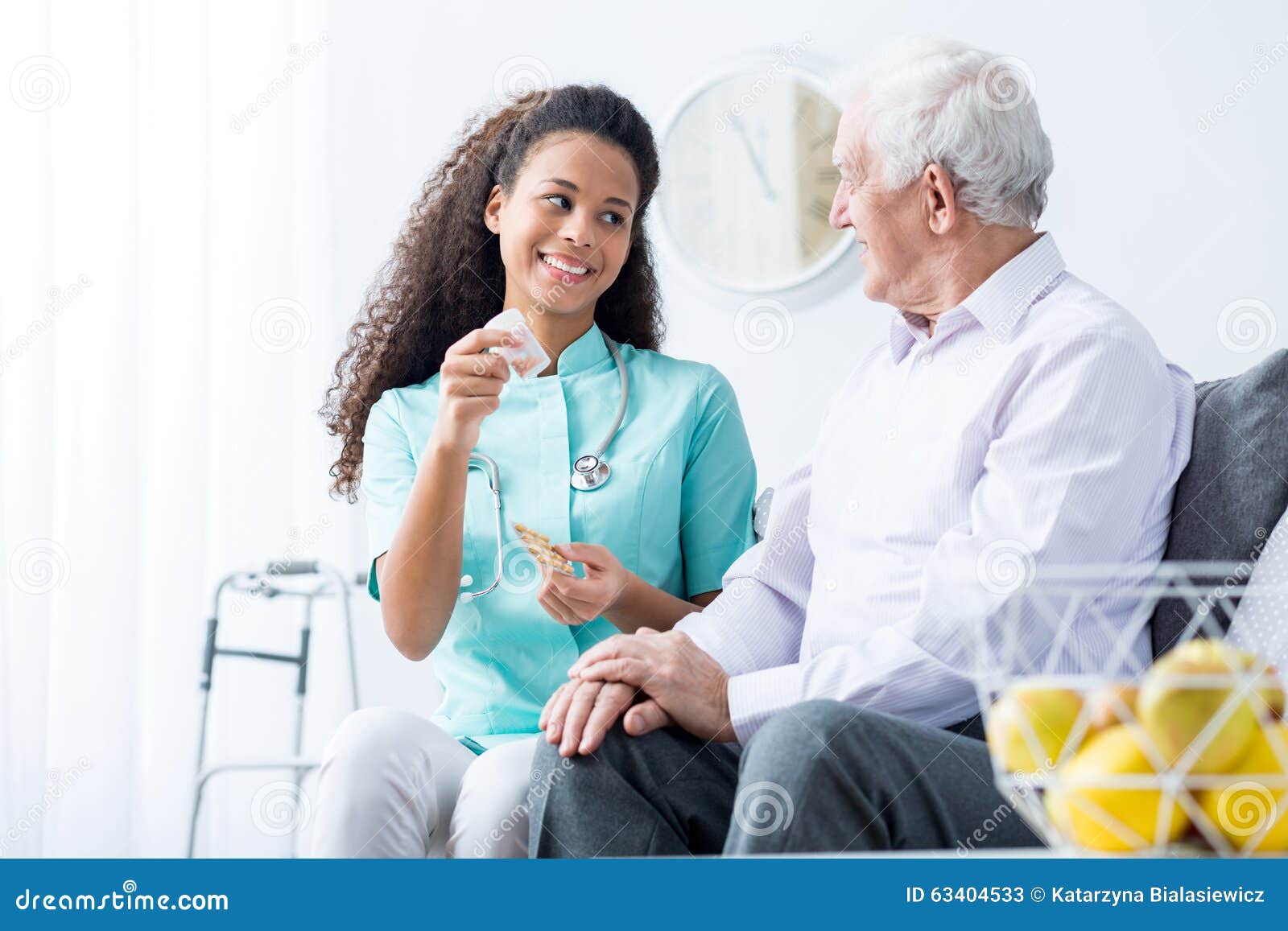 Doctor Caring about Elder Person Stock Image - Image of nurse ...