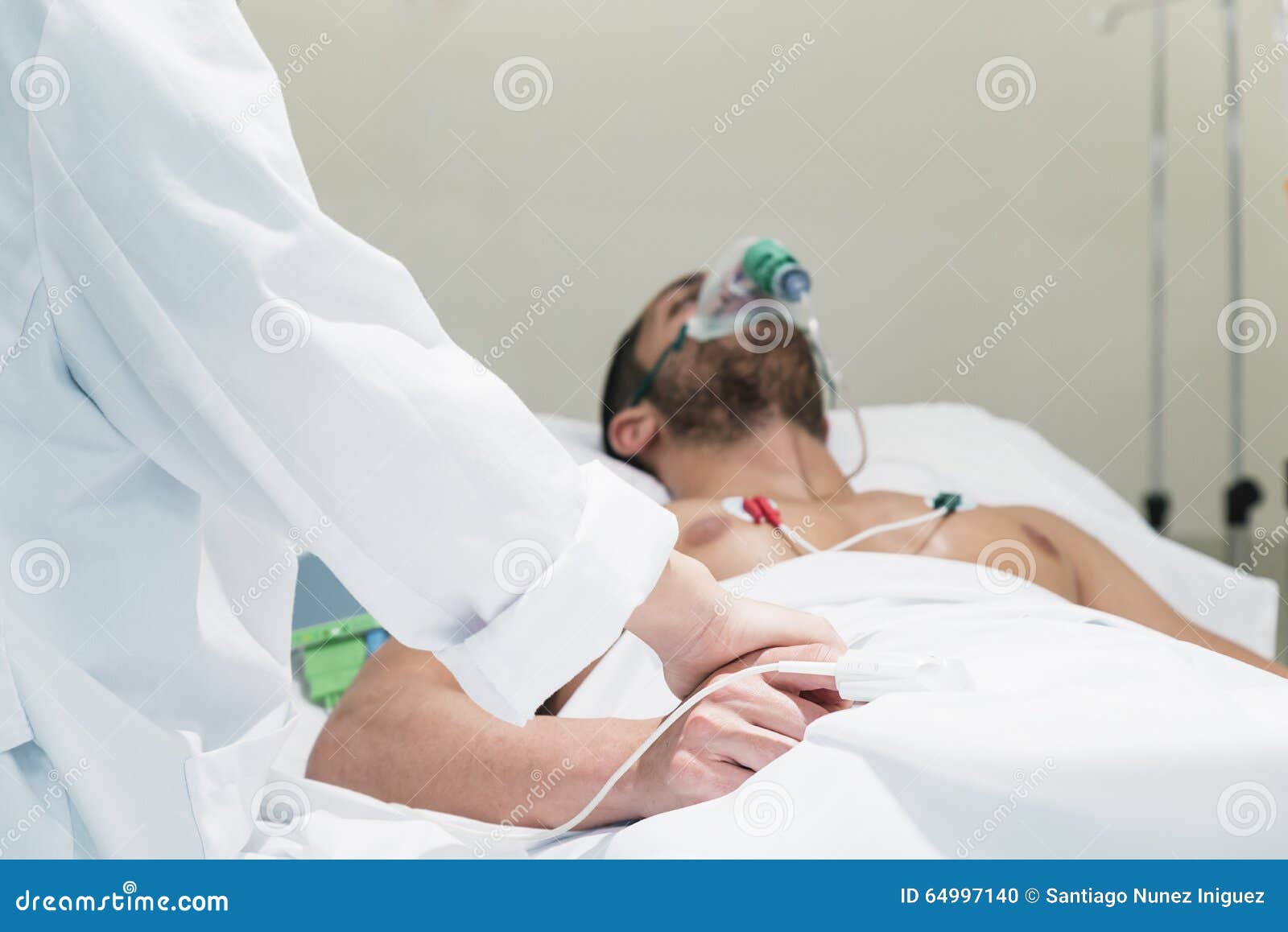 Doctor is Caring a Sick Patient. Stock Photo - Image of medicare, check ...