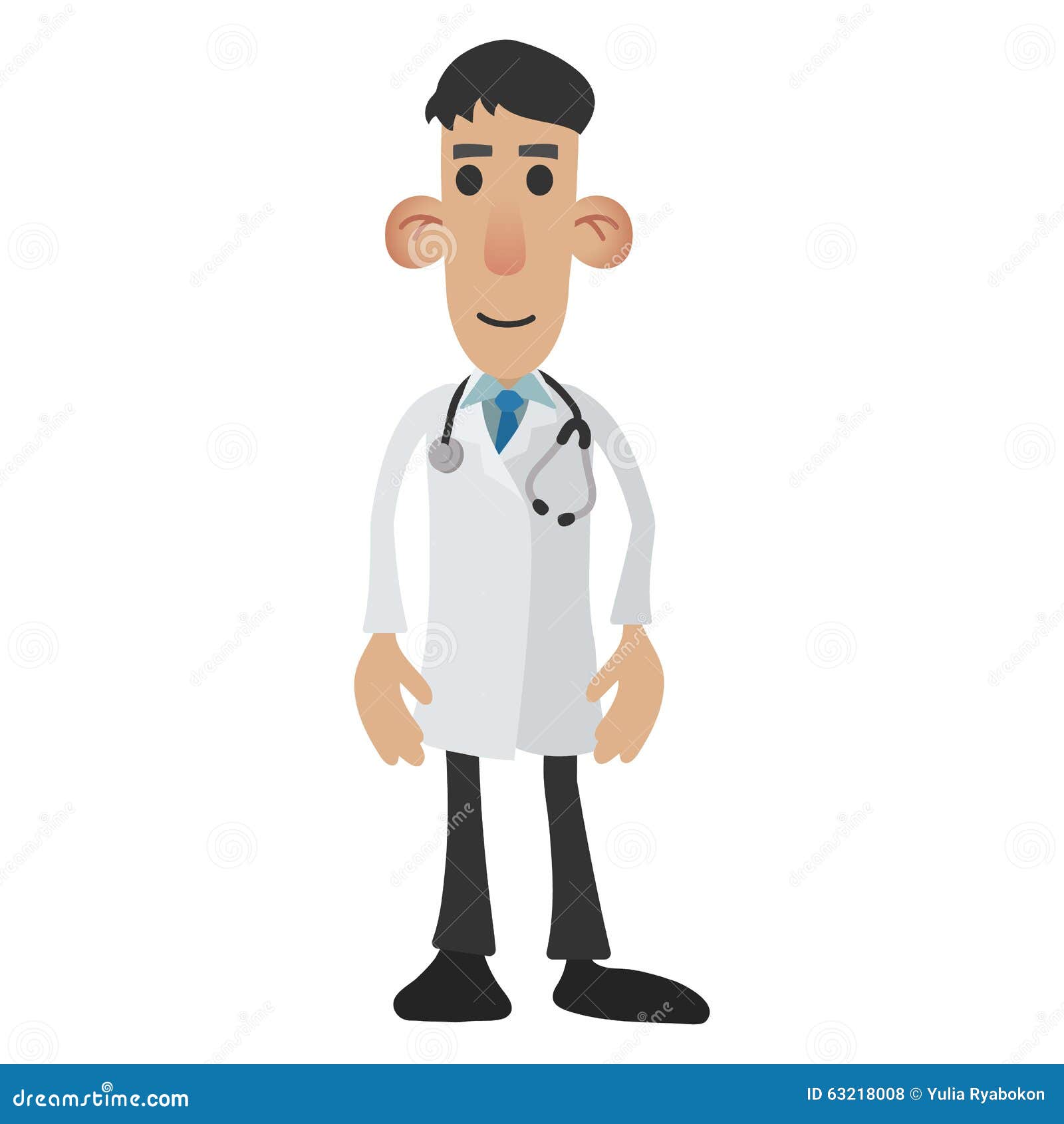 Doctor cartoon icon stock vector. Illustration of happy - 63218008