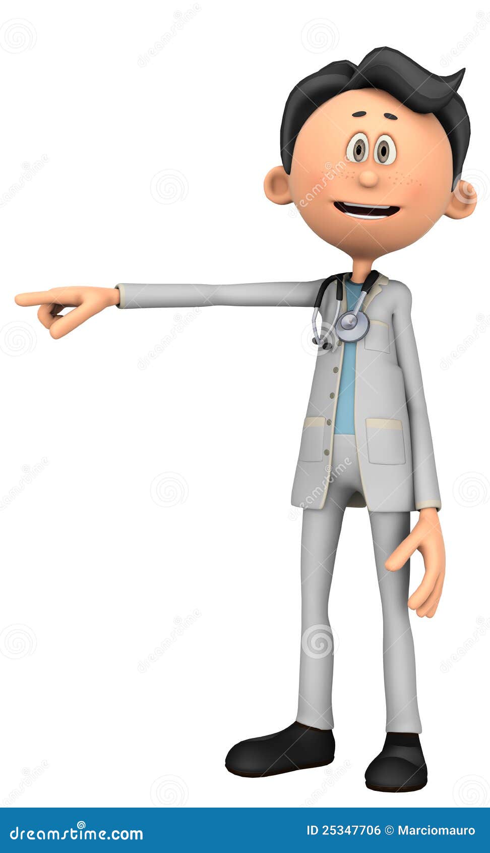 Doctor cartoon pointing stock illustration. Illustration of patient ...