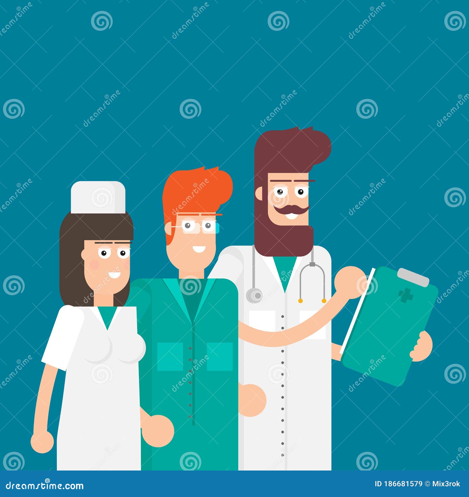 Doctor Character in Cartoon Style. Vector Flat Design Illustration ...