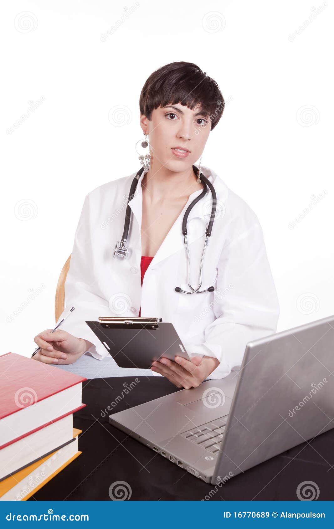 Doctor with chart stock image. Image of business, internet - 16770689