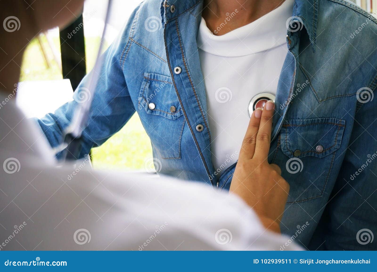 Doctor Check Body by Stethoscope. Stock Image - Image of hospital ...