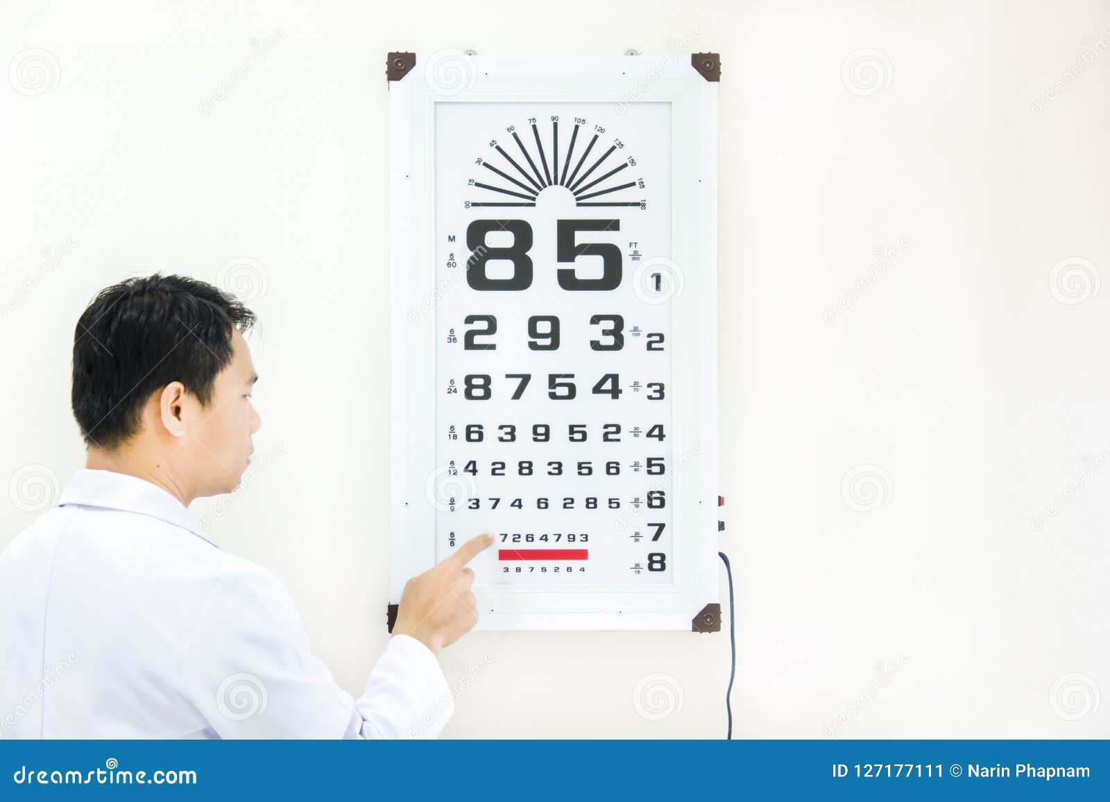 Doctor Check Patient Eye Problem by Snellen Chart Stock Image - Image ...