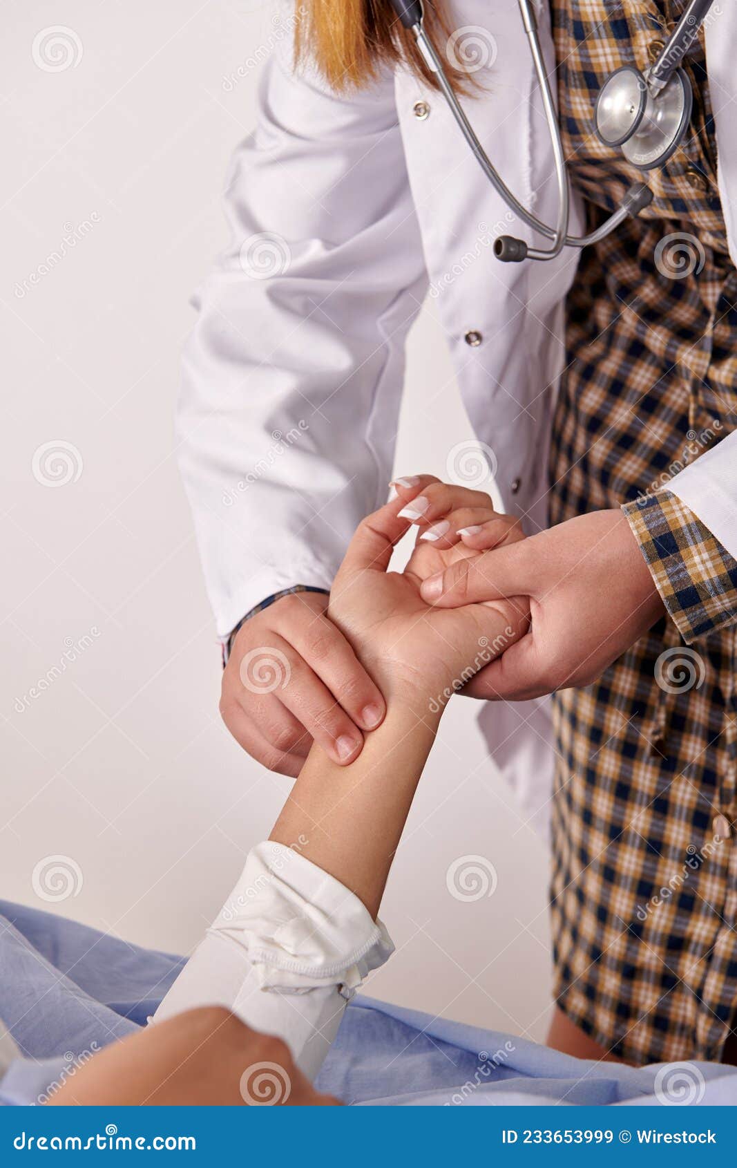 Doctor Check-up Patient Hand Examination Stock Image - Image of adult ...
