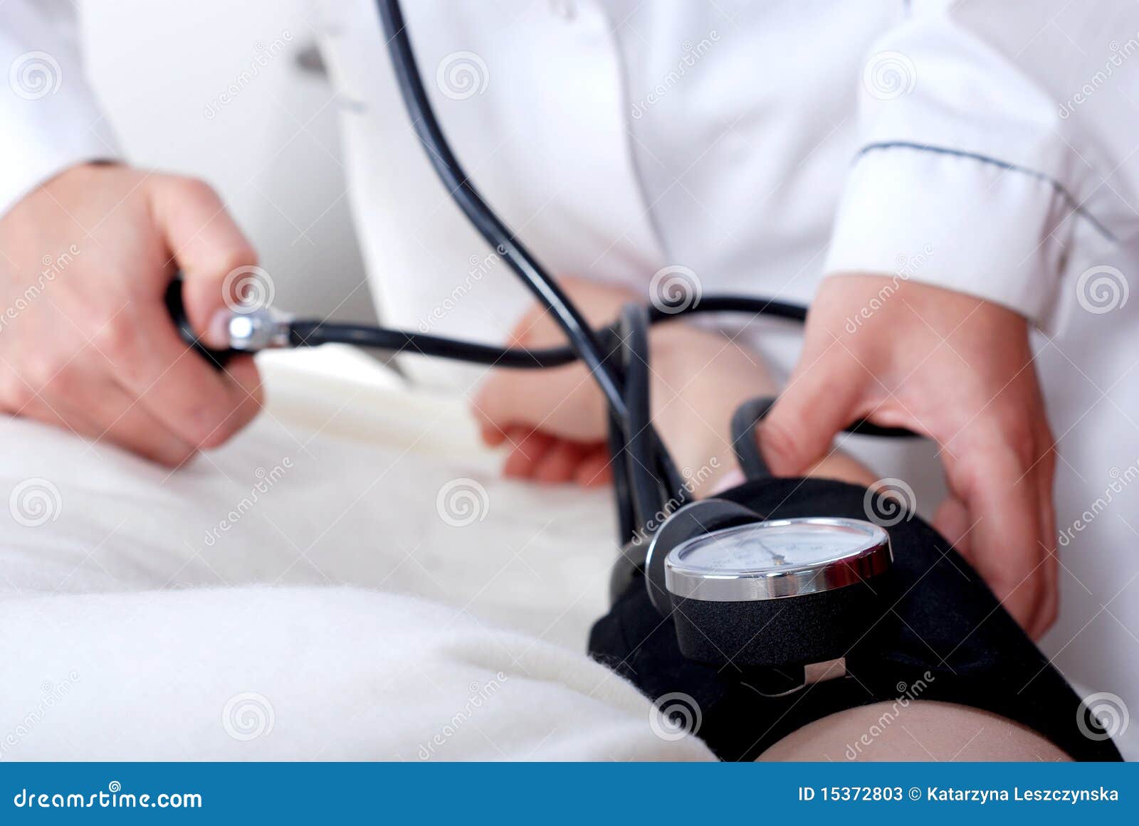 Doctor Checking Blood Pressure Stock Image - Image of care, instrument ...