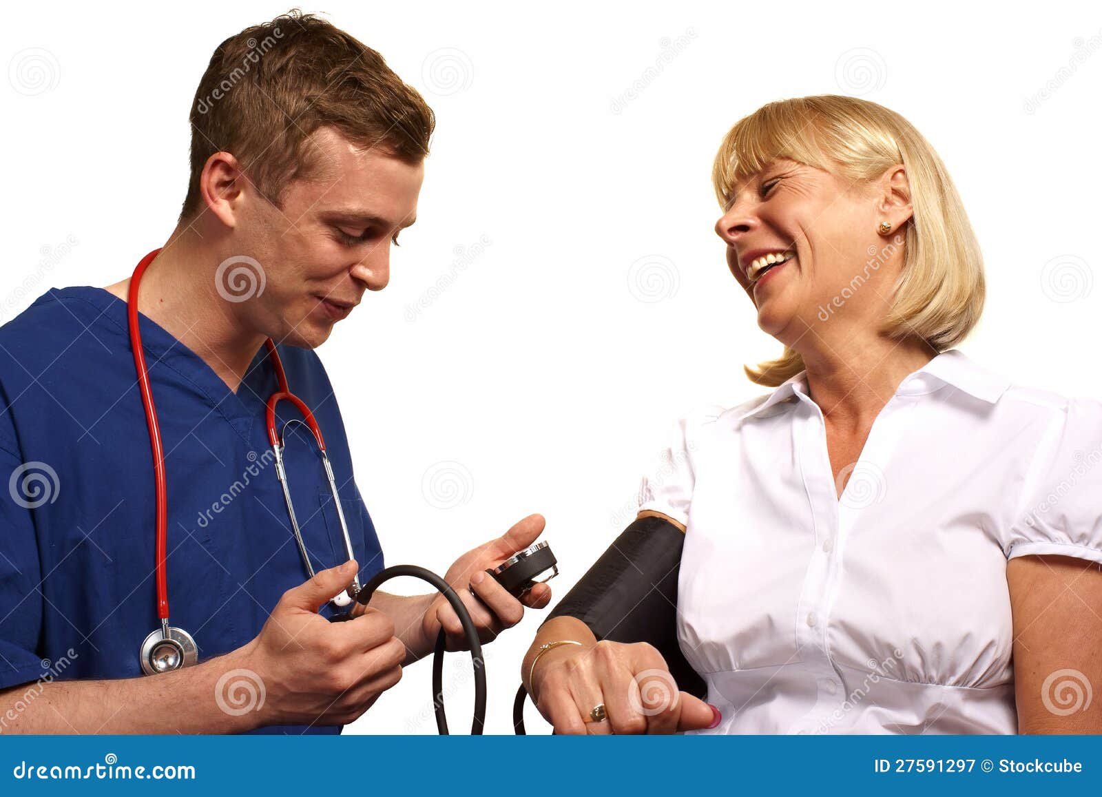 Doctor Checking Blood Pressure Stock Image - Image of pulse, pressure ...
