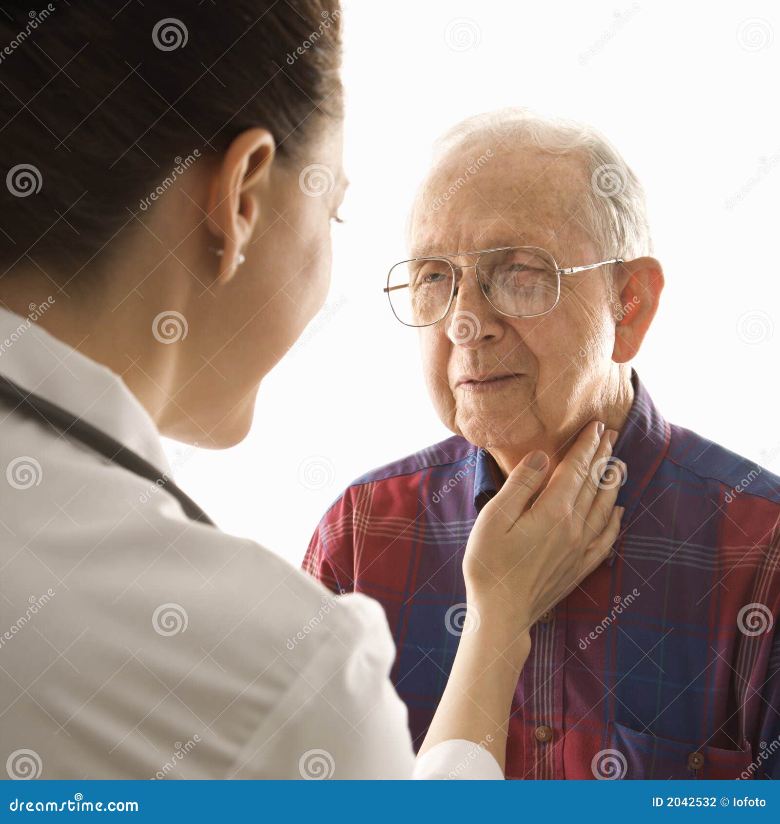 Doctor Checking an Elderly Man Stock Photo - Image of elderly, people ...
