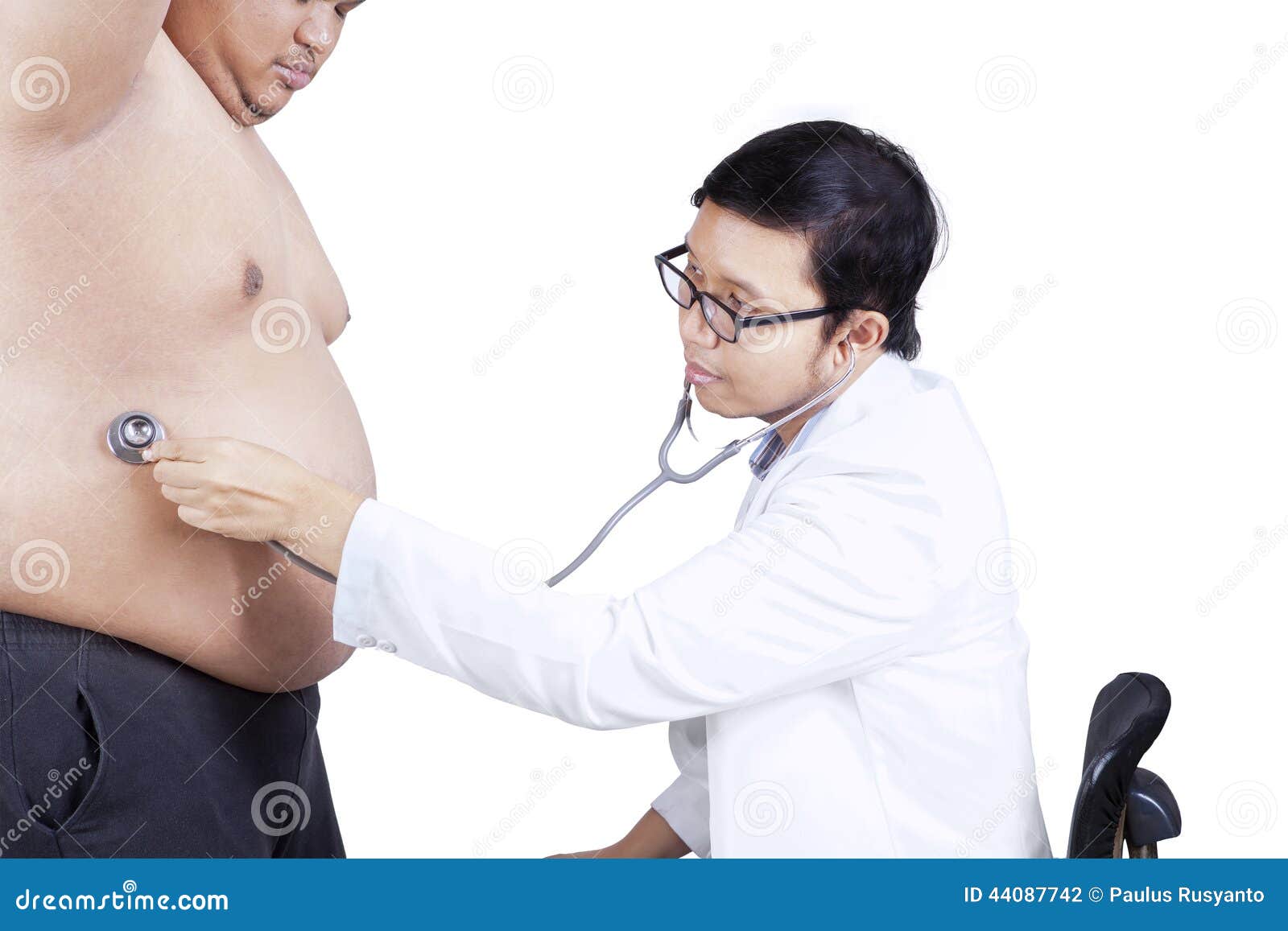Doctor is Checking a Fat Patient Stock Photo - Image of health, medical ...