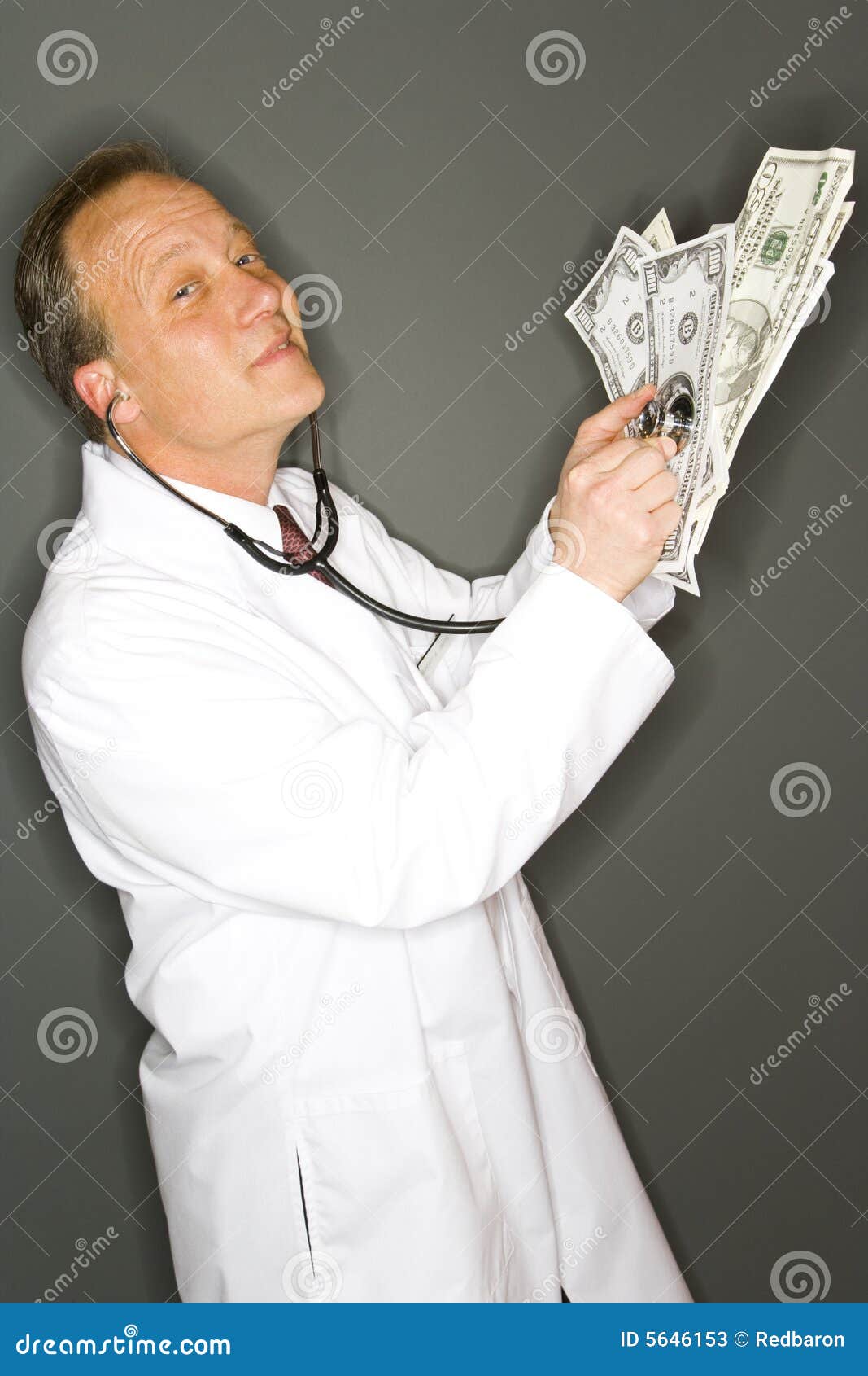 Doctor checking finances stock image. Image of fees, portrait - 5646153