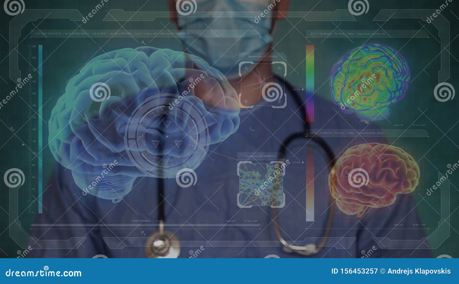Doctor Checking Heart and Brain Testing Result, Analysis with Modern ...