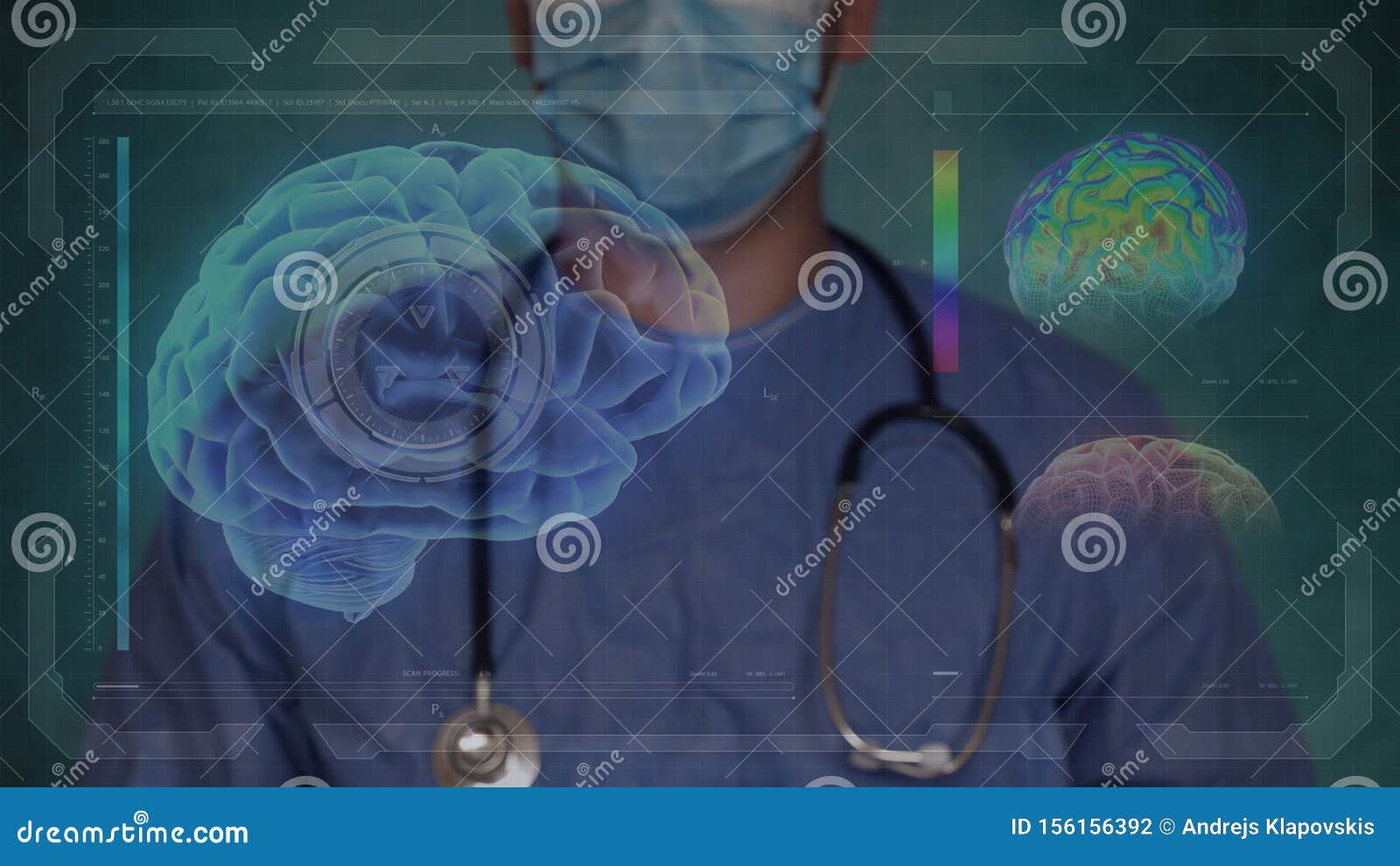 Doctor Checking Heart and Brain Testing Result, Analysis with Modern ...