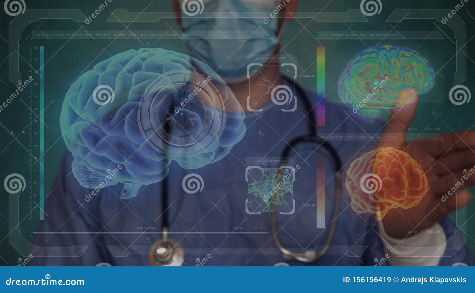 Doctor Checking Heart and Brain Testing Result, Analysis with Modern ...