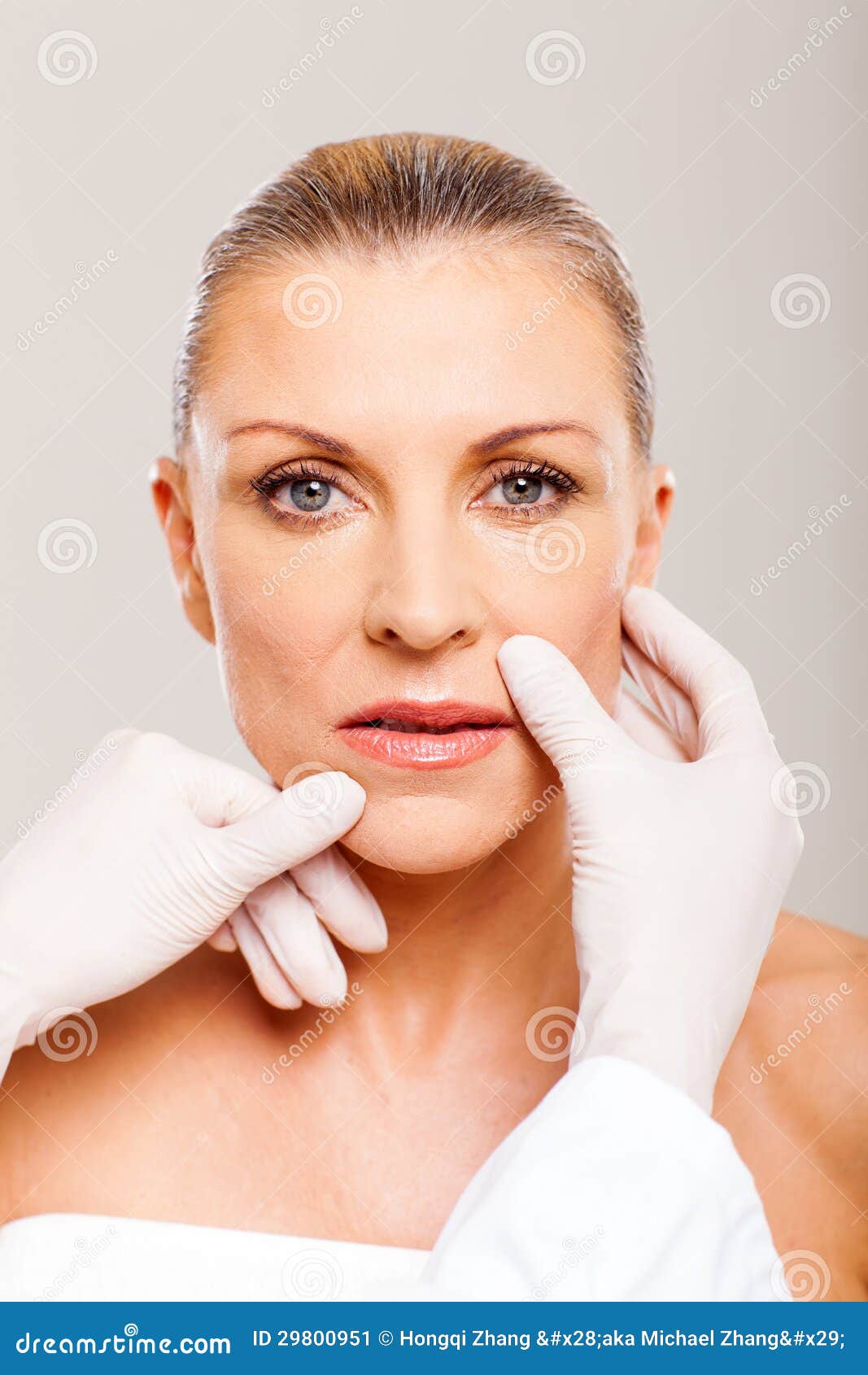 Lips plastic surgery stock image. Image of female, middle - 29800951