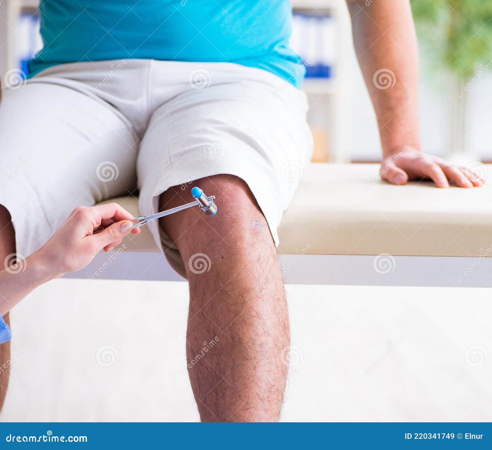 Doctor Checking Nerve Reflexes with Hammer Stock Image - Image of ...