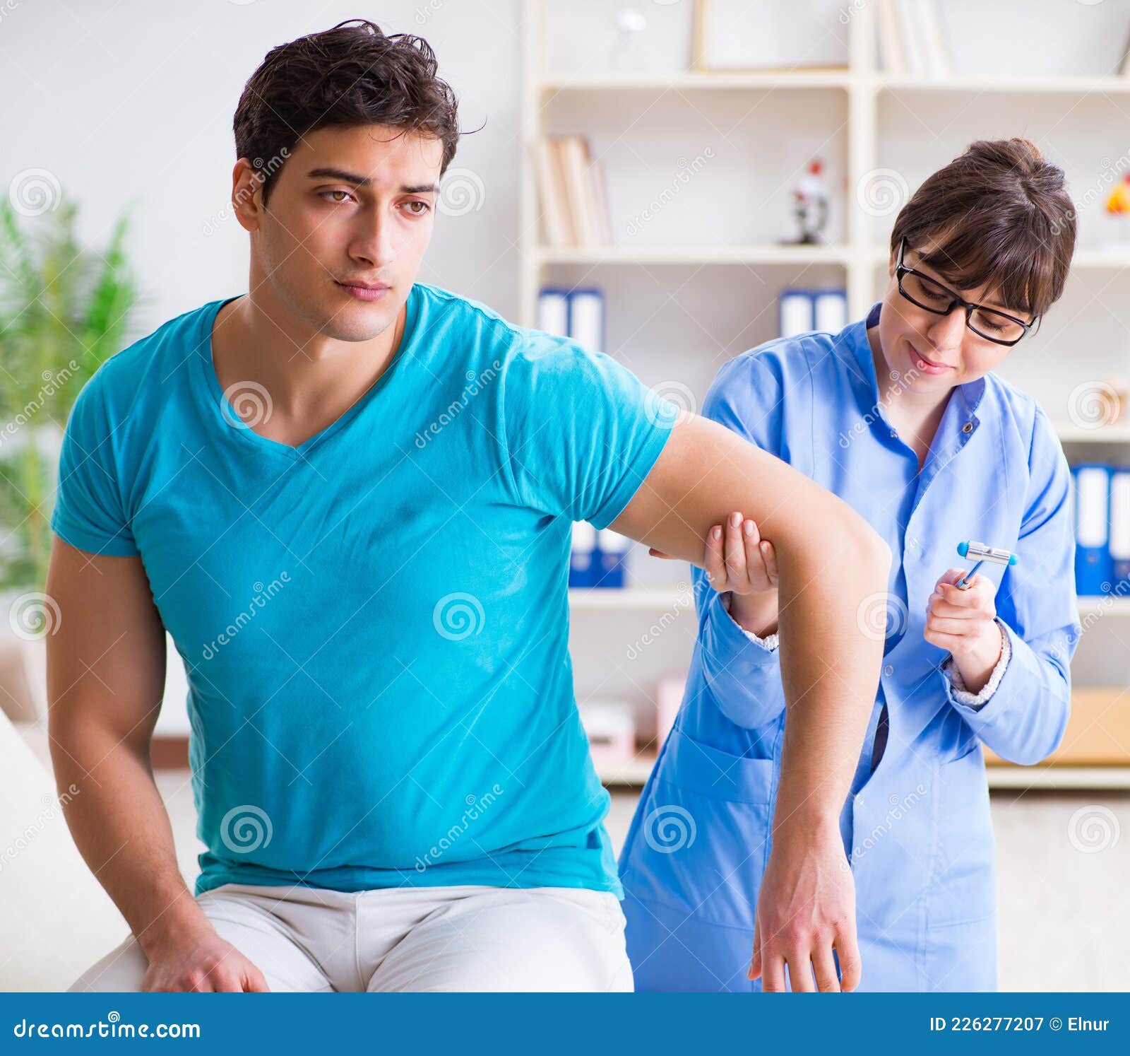 Doctor Checking Nerve Reflexes with Hammer Stock Image - Image of ...