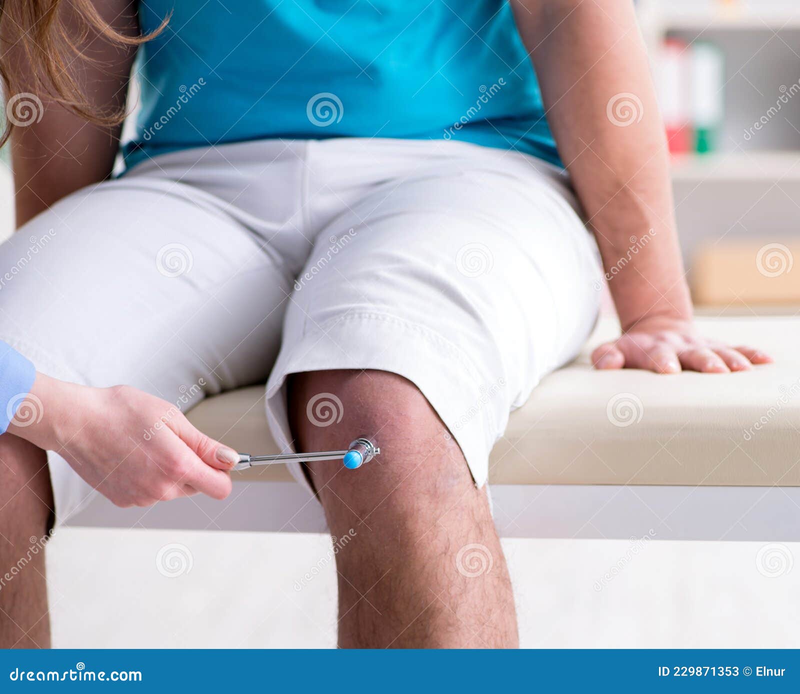 Doctor Checking Nerve Reflexes with Hammer Stock Image - Image of ...