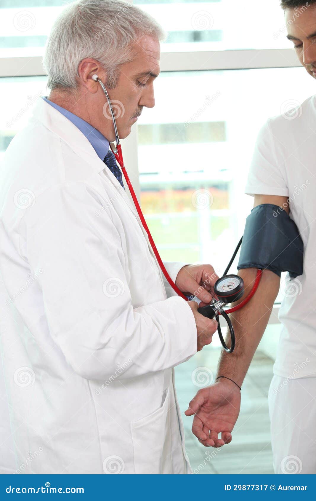 Doctor Checking Blood Pressure Stock Image - Image of blood, medical ...