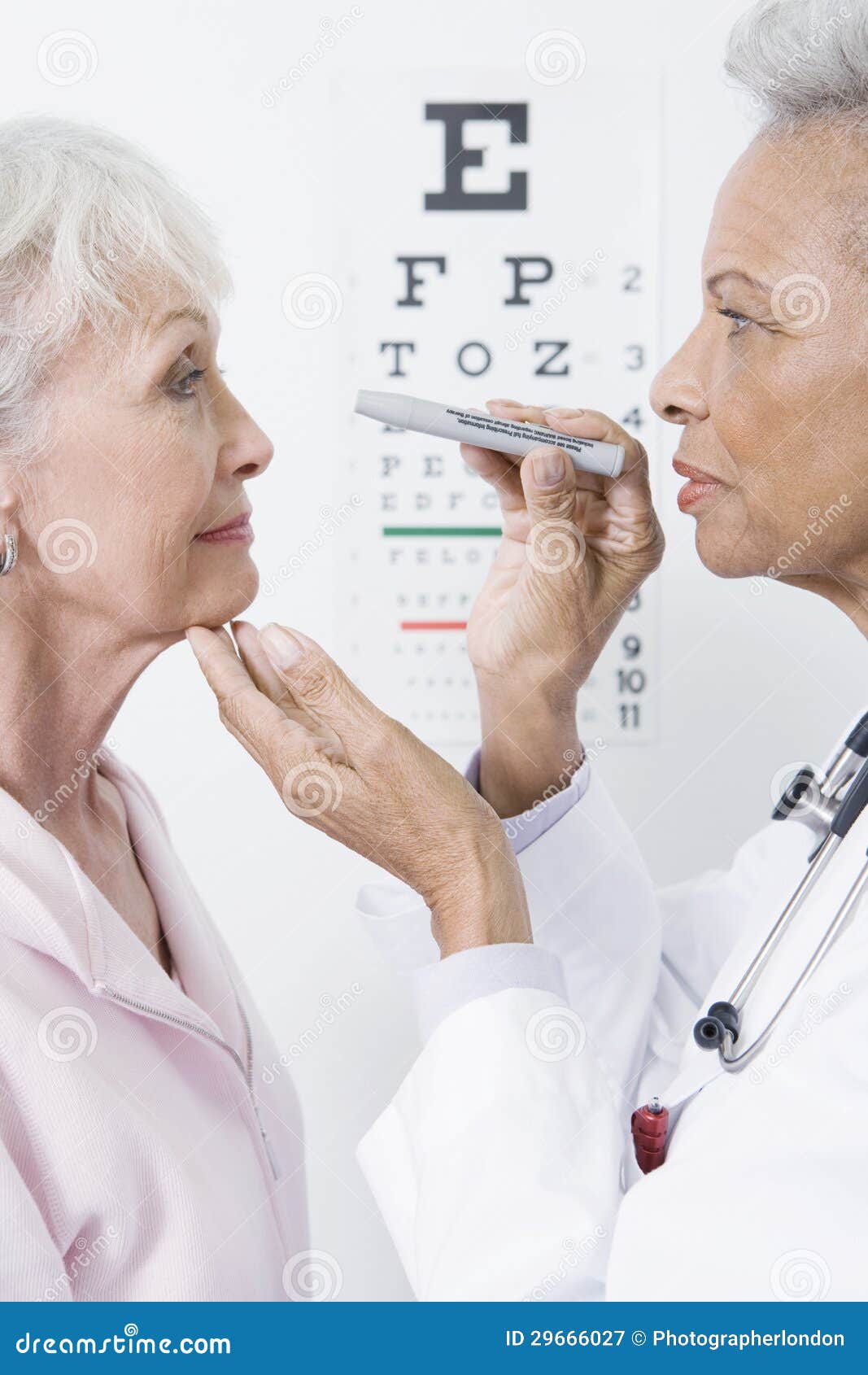 Doctor Checking Patient S Eye Stock Image - Image of concentration ...