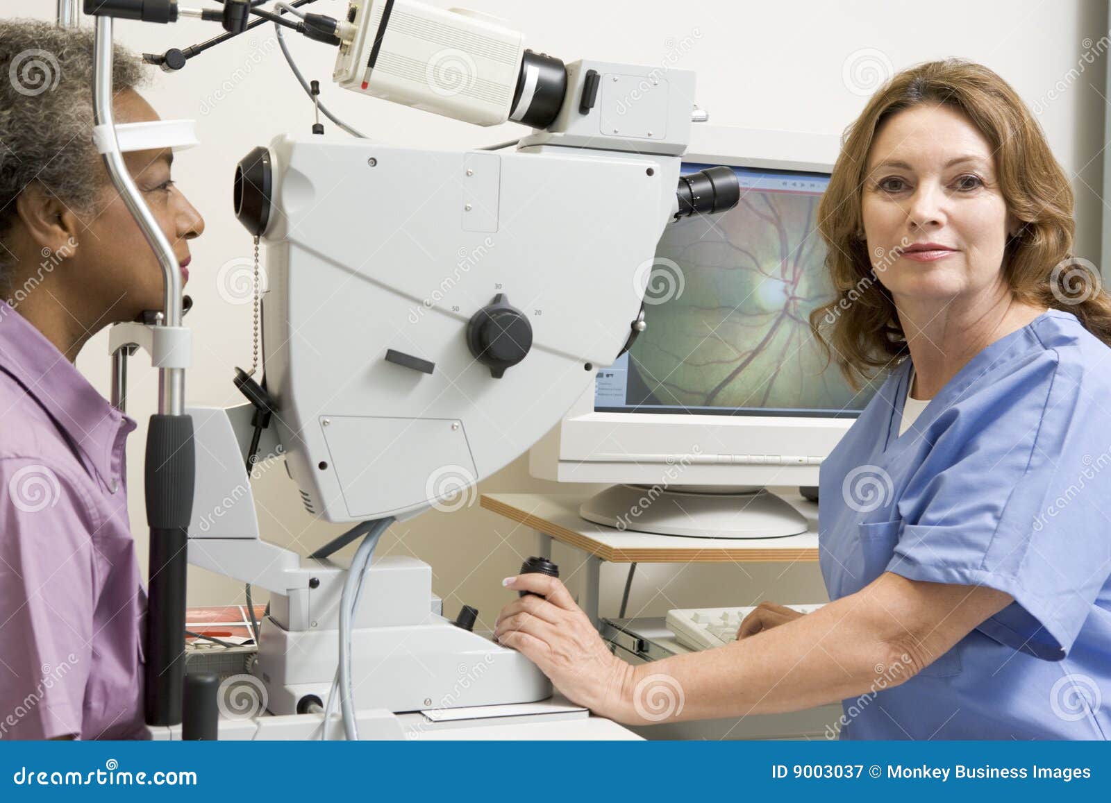 Doctor Checking Patient S Eyes for Glaucoma Stock Image - Image of ...