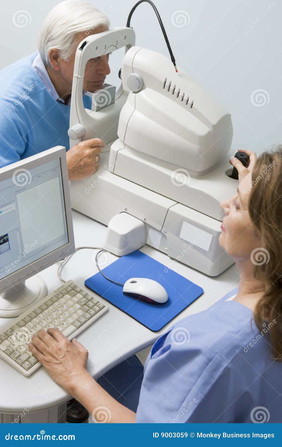 Doctor Checking Patient S Eyes for Glaucoma Stock Image - Image of ...