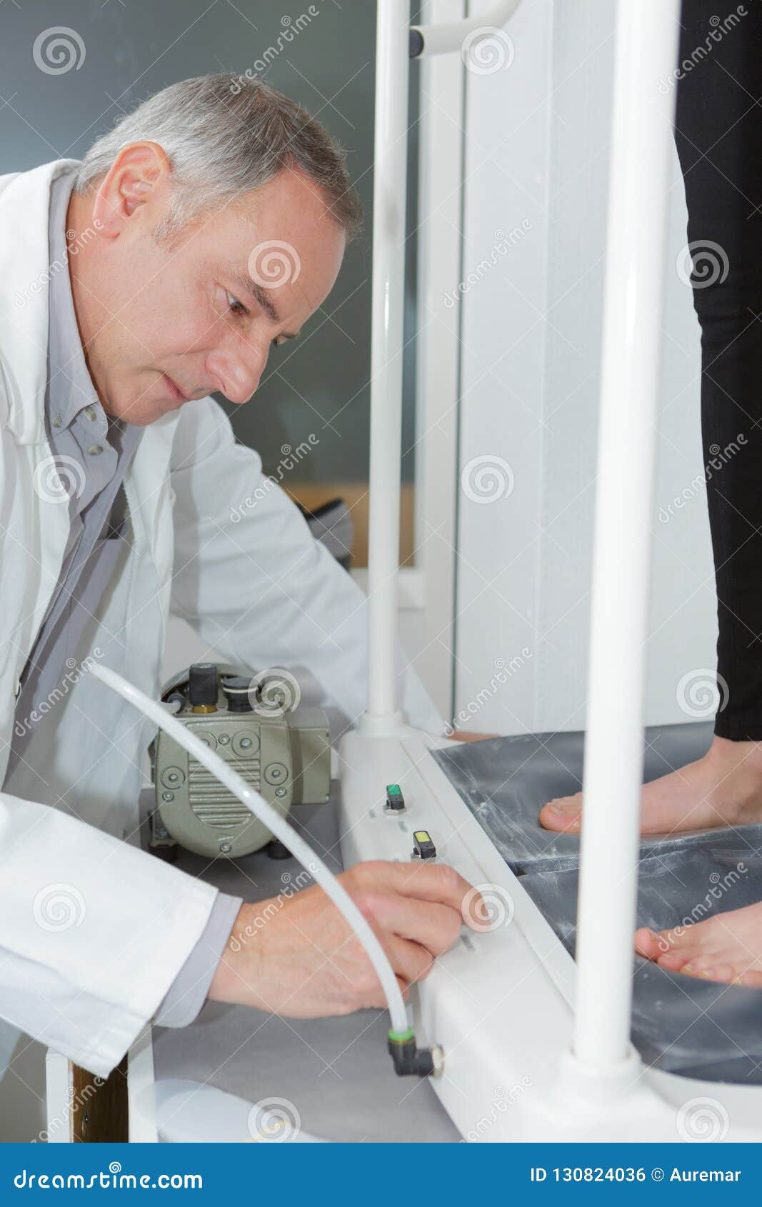 Doctor Checking Problems with Foot Stock Photo - Image of checking ...