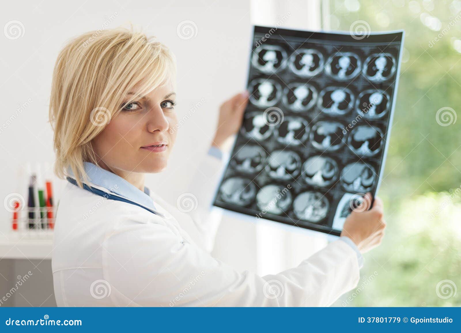 Doctor Checking X-ray Results Stock Image - Image of professional ...