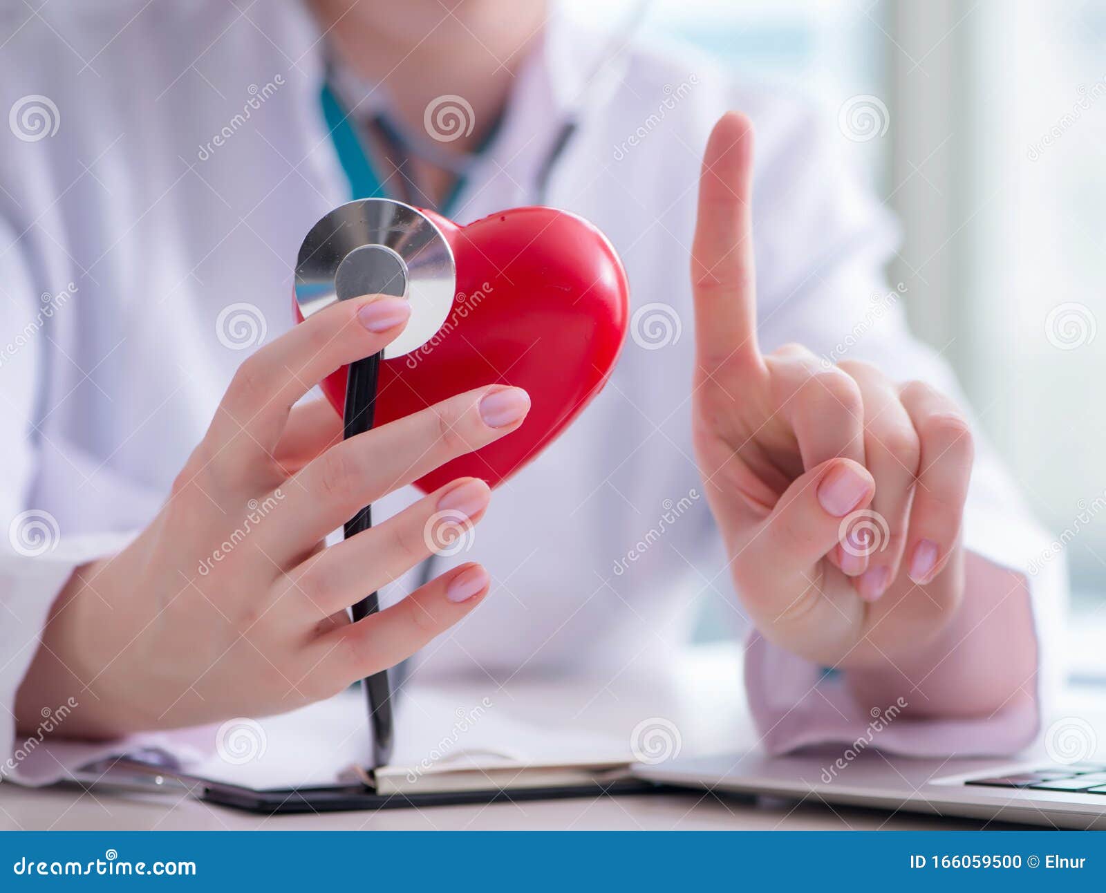 Doctor Checking Up Heart in Medical Concept Stock Photo - Image of ...