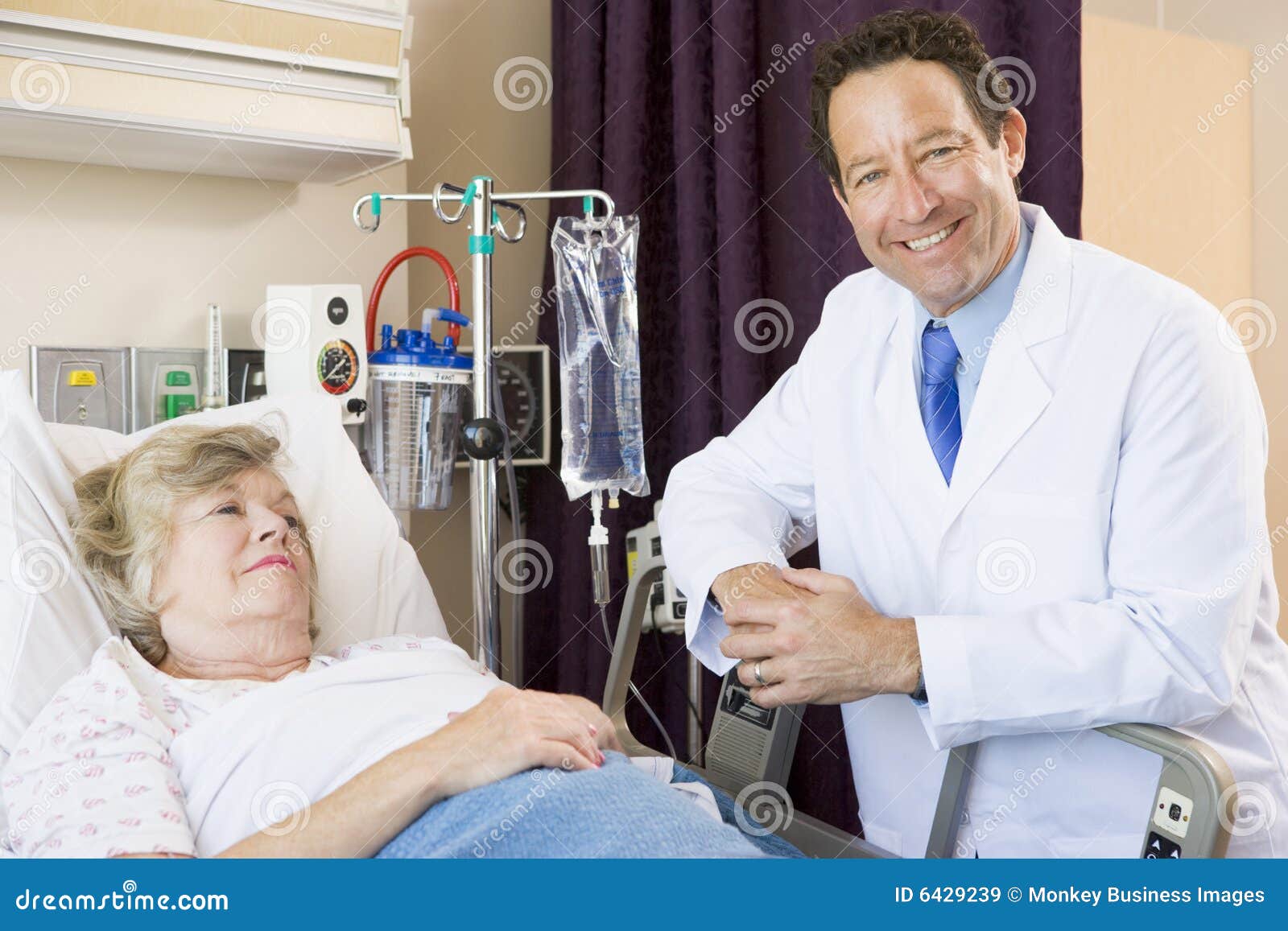 Doctor Checking Up on Patient in Hospital Stock Image - Image of ...