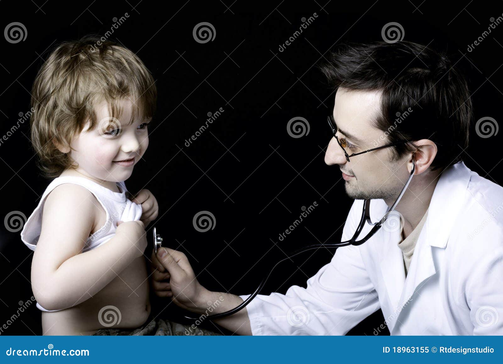 Doctor with child stock image. Image of lifestyle, doctor - 18963155