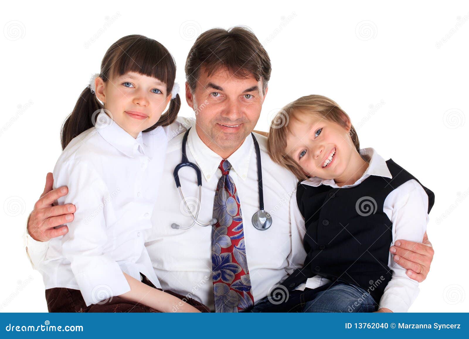 A doctor with children stock photo. Image of caucasian - 13762040