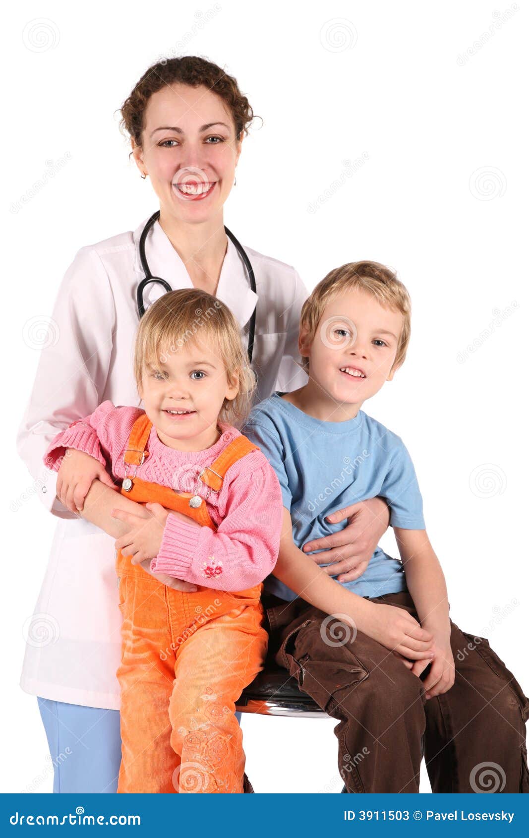 Doctor and children 2 stock image. Image of expertise - 3911503