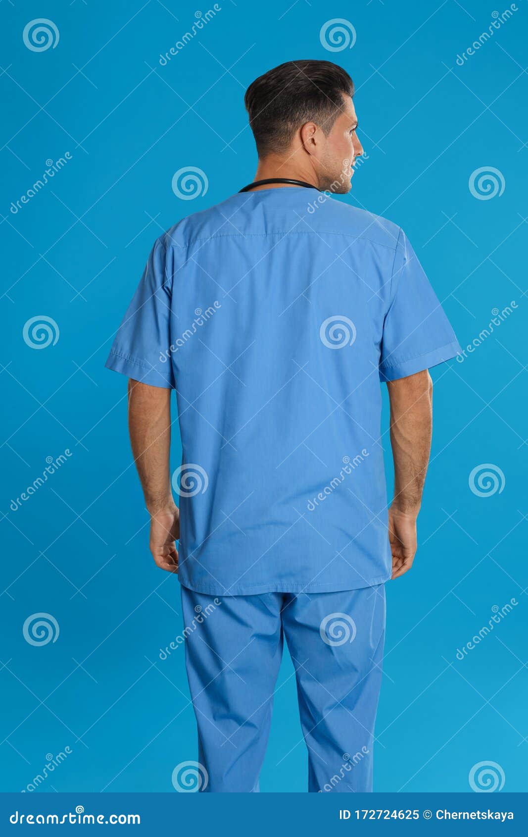 Doctor in Clean Uniform on Background Stock Image - Image of happy ...