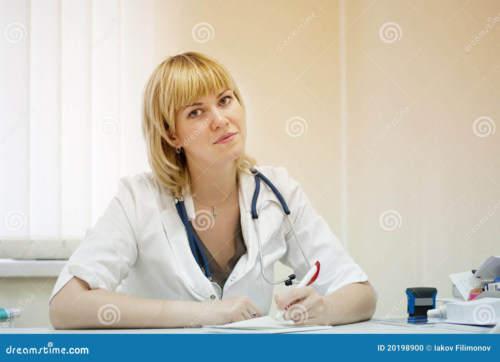 Doctor in clinic interior stock photo. Image of clinic - 20198900