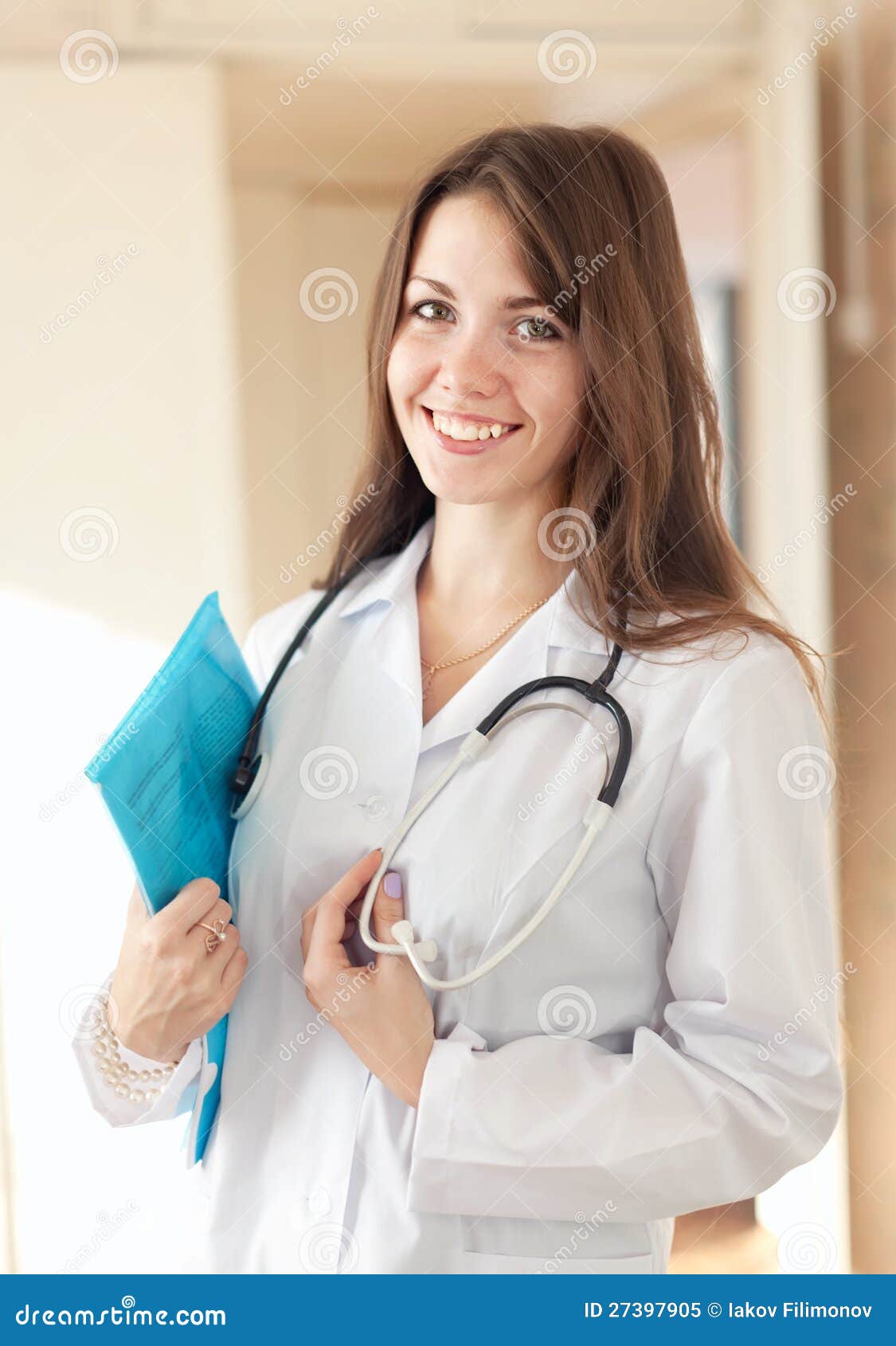 Doctor in clinic interior stock image. Image of doctor - 27397905