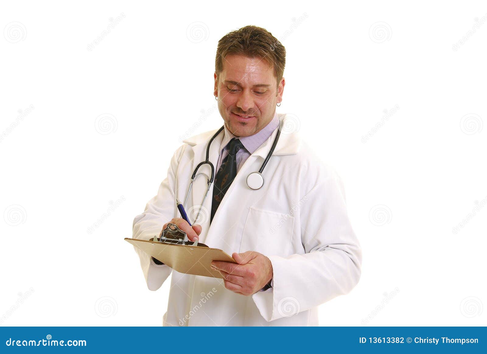 Doctor with a clipboard stock photo. Image of healthy - 13613382