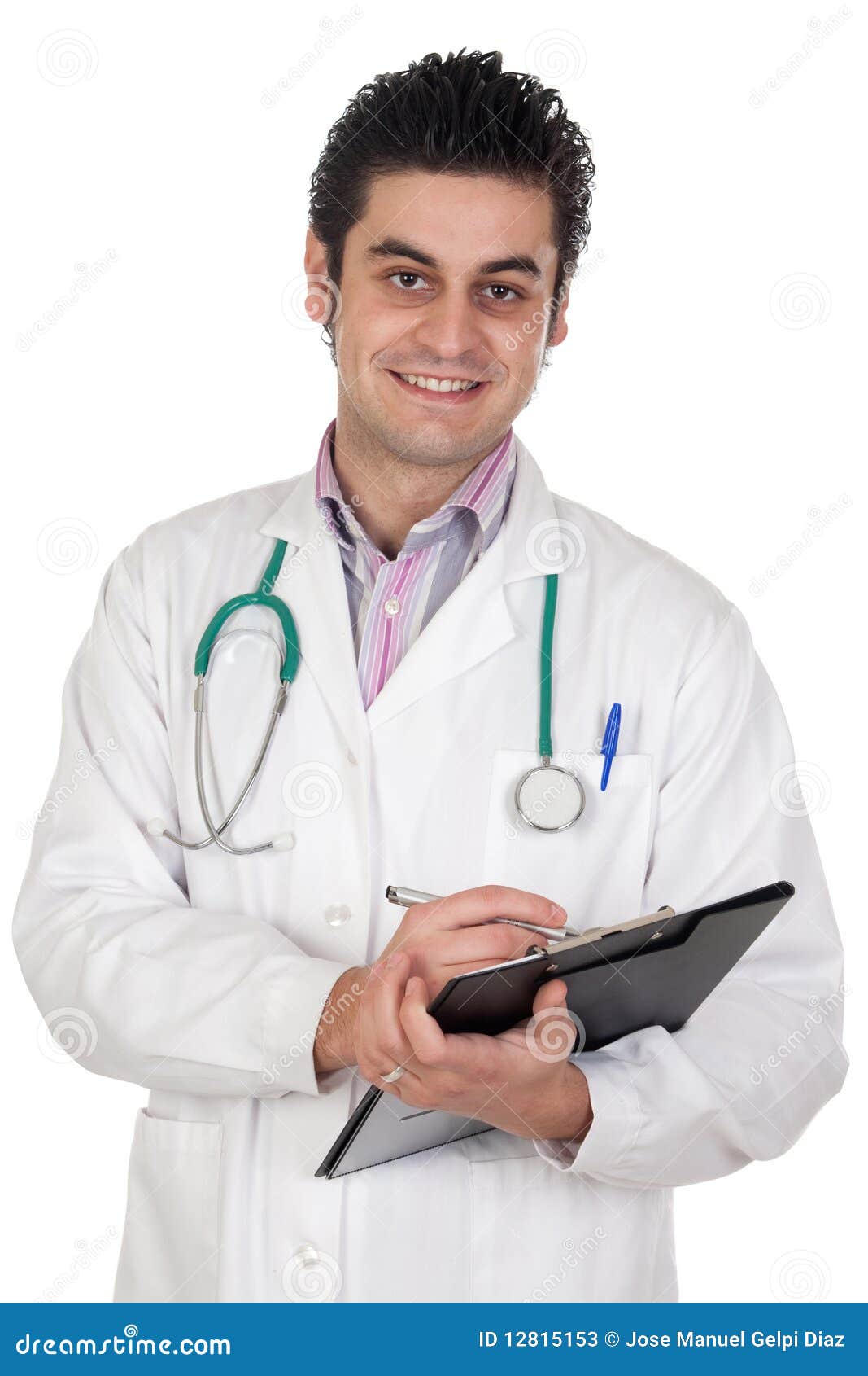 Doctor with Clipboard and Paperwork Stock Image - Image of hospital ...